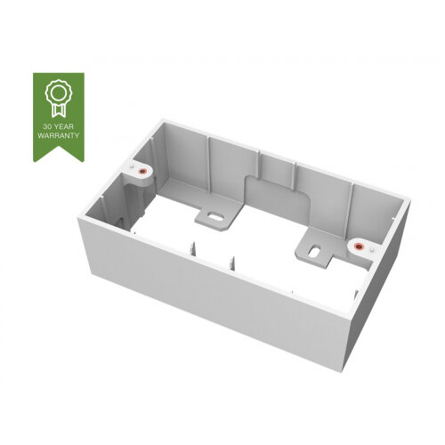 VISION TechConnect 3 2-Gang UK Backbox - Back box - white - 2-gang ...