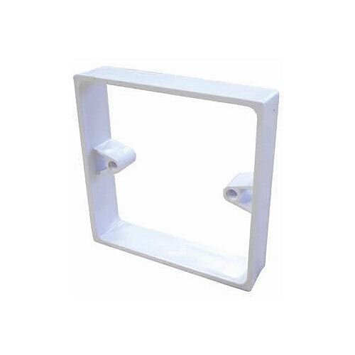 19mm Single Gang Extension Collar - White - Hunt Office Ireland