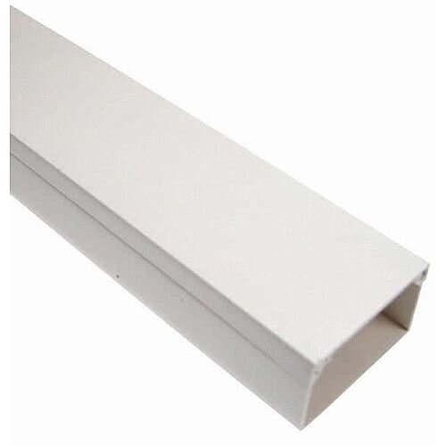 60mm x 40mm Adhesive Standard Mini Trunking 3m lgth - White - Hunt ...