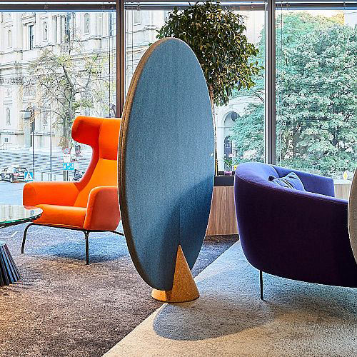 Cone Round Free Standing Acoustic Screen 1500mm - Hunt Office Ireland