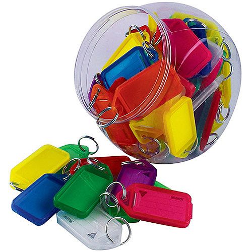 Kevron Plastic Clicktag Key Tag Giant Assorted Tub of 70 ID30AC70 ...