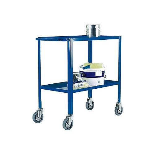 Service Trolley 2-Tier with 125mm Castors Blue 306750 - Hunt Office Ireland