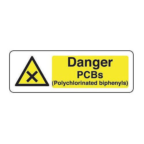 Rigid PVC Plastic Chemical And Substance Hazards Sign Warning Pcbs ...