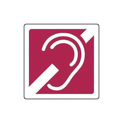 Rigid PVC Plastic Induction Loop Sign - Hunt Office Ireland