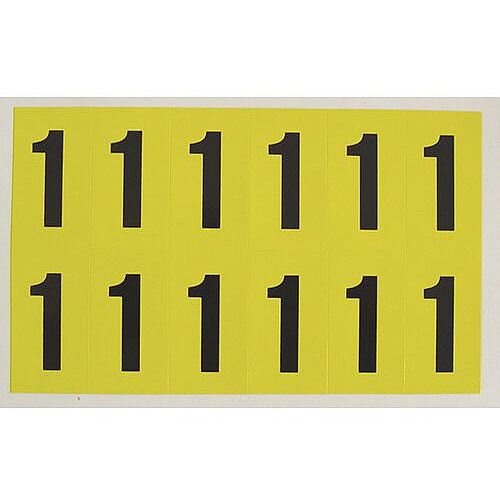 Adhesive Label Bin Sticker Number 1 H90Xw38mm 6 Characters Per Sheet ...