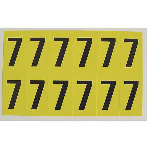 Adhesive Label Bin Sticker Number 7 H130Xw45mm 5 Characters Per Sheet ...