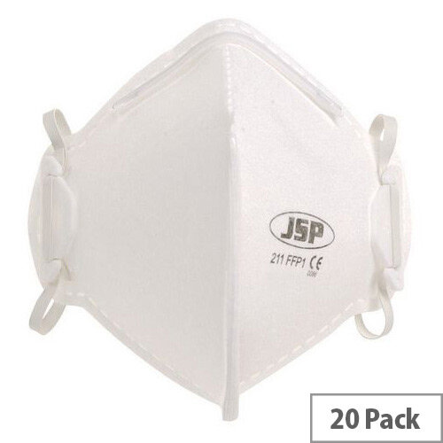 P1 Fold Flat Disposable Masks P1 Unvalved Pack Of 20 - Hunt Office Ireland