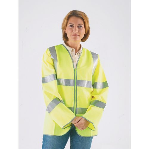 Hi-Visibility Long Sleeved Waistcoats To Bs En471 Class Iii Size M ...