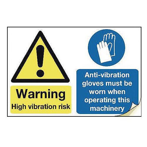 Hand Arm Vibration Labels Warning High Vibration Risk Ant Vibration ...