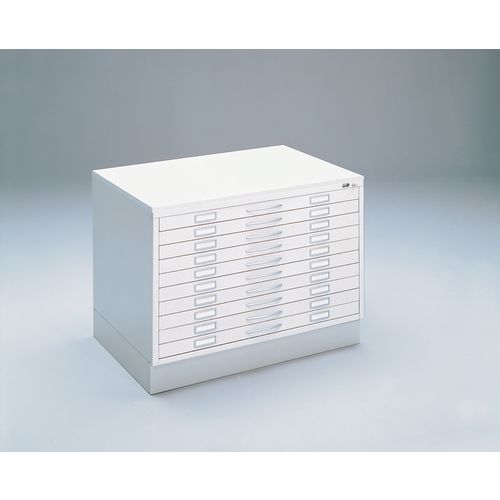 A0 Plan File Full Height 10 Drawer Filing Cabinet Grey - Hunt Office ...