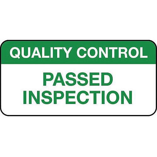 Quality Management Labels Quality Control Passed Inspection Roll Of 500 ...
