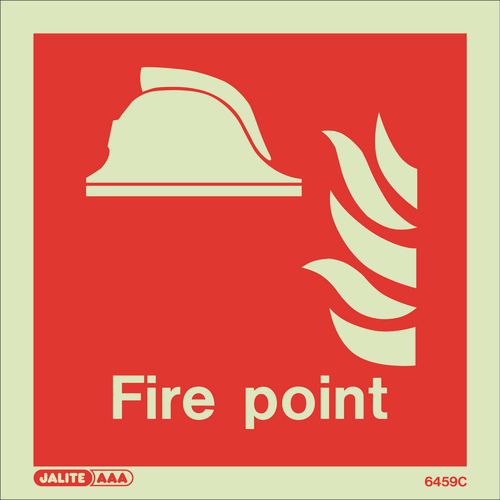 Photoluminescent Sign Fire Point Hxw: 150X150 - Hunt Office Ireland