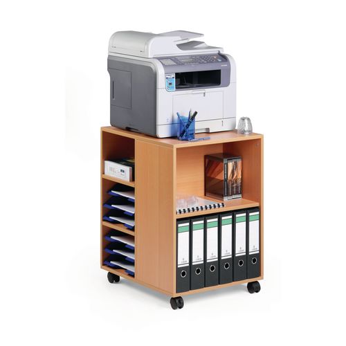 Multi Function Office Storage Trolley Beech - Hunt Office Ireland