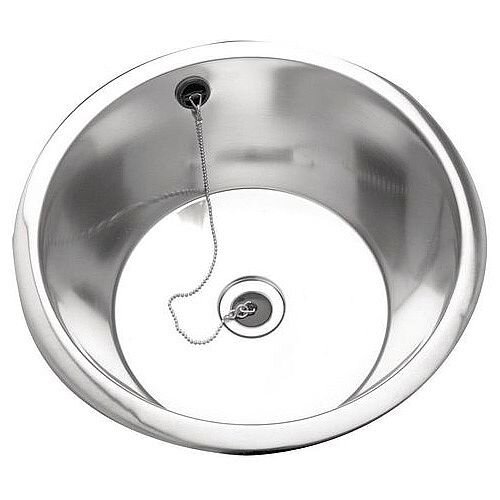 Rimmed Edge Round Inset Sink Bowl 380Diax160mm - Hunt Office Ireland