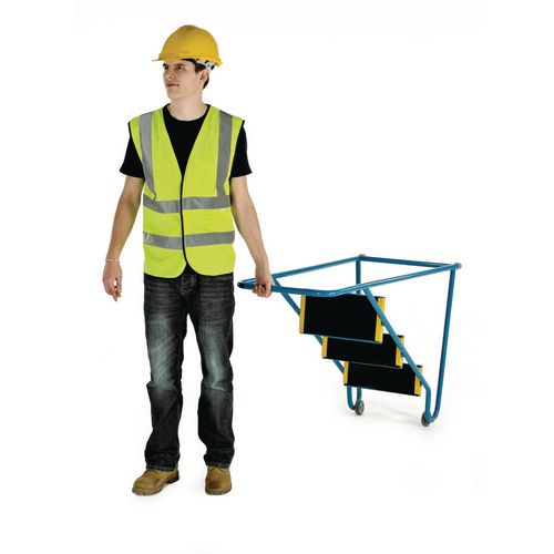 Tilt And Pull Mobile Steps 3 Treads Max Height 1.3M Platform Height ...