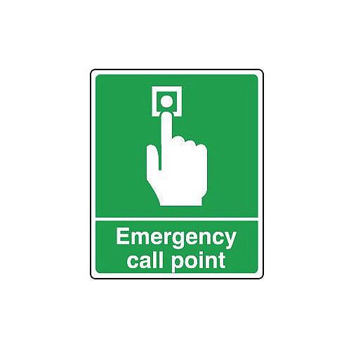 PVC Emergency Call Point Sign H x W mm: 300 x 250 - Hunt Office Ireland