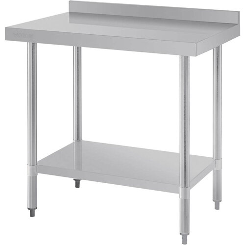Vogue Stainless Steel Prep Table with Upstand 900mm - HuntOffice.ie