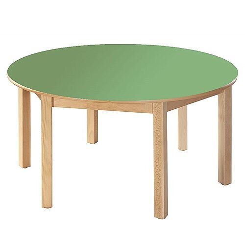Round Primary School Table Beech Green 120cm Diameter 71cm High TC97103 ...
