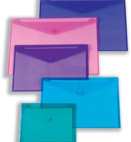 Snopake Polyfile Electra A5 Wallet File Assorted Pack 5 - Hunt Office ...