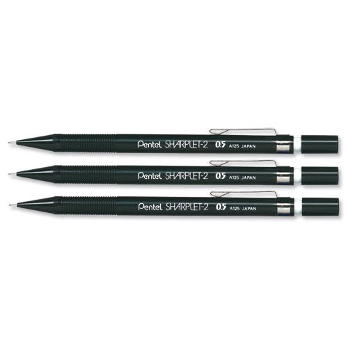 Pentel Sharplet A125 A Mechanical Pencil with 2 x HB 0.5mm Lead Pack 12 ...