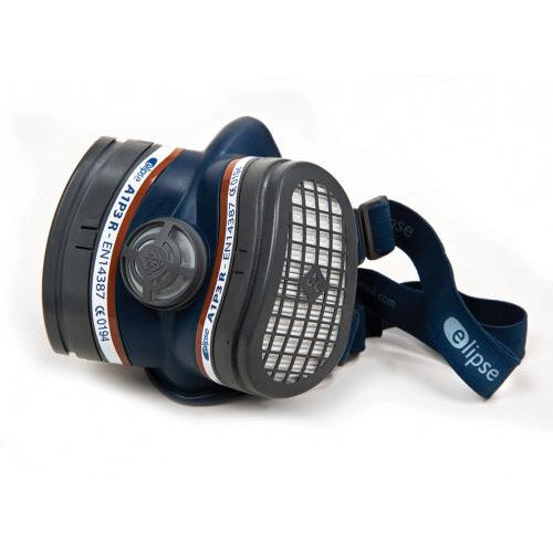 Elipse Safety Half Mask Compact Reusable Pre-fitted P3 Filters A1-P3 ...
