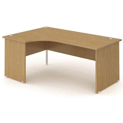 Impulse L-Shaped Left Hand Office Desk W1800xD1200/800xH730mm Panel End ...