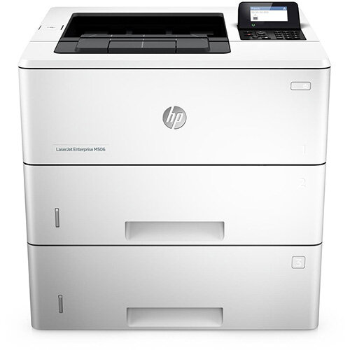 HP M506X Laserjet Enterprise Printer 45ppm Mono 3 Paper Trays Ref ...