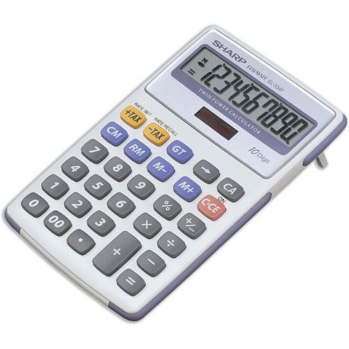 Sharp EL334FB 10-Digit Desktop Calculator – Tax & Dual Power ...