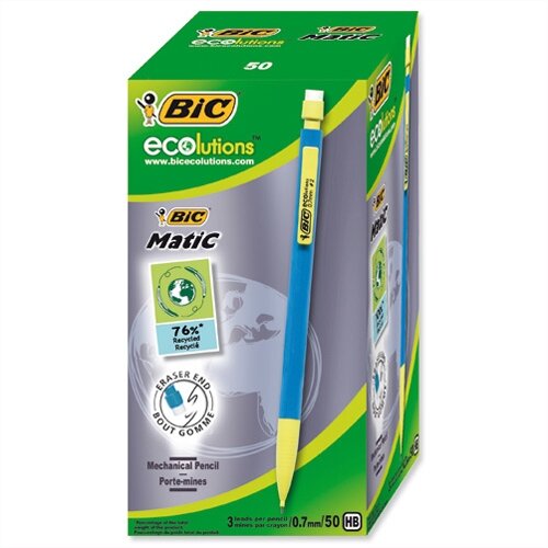 Bic Matic Mechanical Pencil 887719 Pack 50 - Hunt Office Ireland