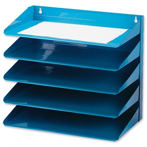 Avery 5-Tier Steel Letter Rack Blue - Hunt Office Ireland