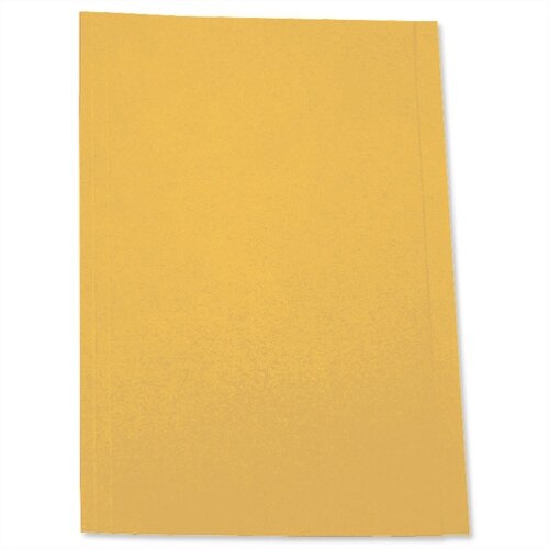 A4 Square Cut Folder Recycled Pre-punched Yellow Pack 100 5 Star - Hunt ...