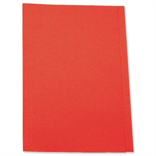 Red Square Cut Folder Recycled Pre-punched 250gsm A4 Pack 100 5 Star ...