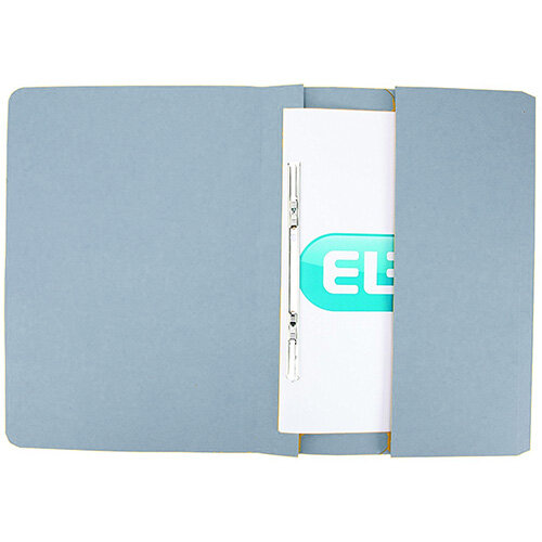 Flat File Foolscap Blue with Back Pocket Capacity 50mm Pack 25 Elba ...