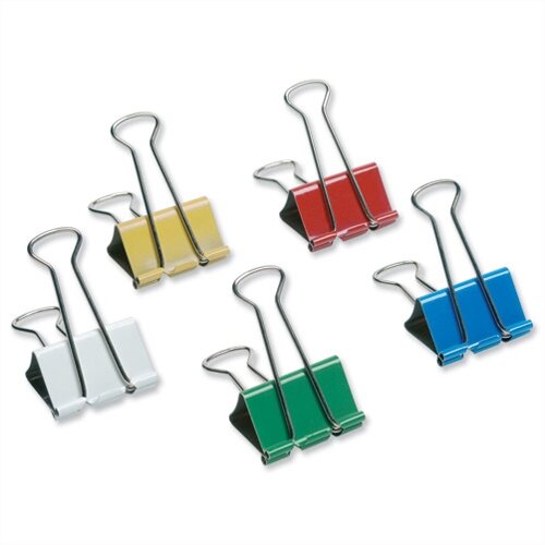 Fold Back Clips 41mm Assorted Pack 12 5 Star - Hunt Office Ireland
