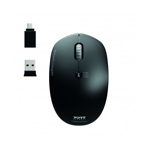 Port Designs 900707 mouse Ambidextrous Bluetooth+USB Type-A Optical ...