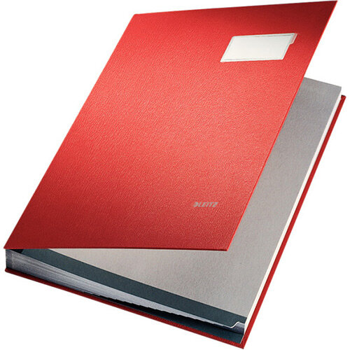 Leitz Signature Book PP Coated With 20 Rigid Card Dividers Red - Hunt ...