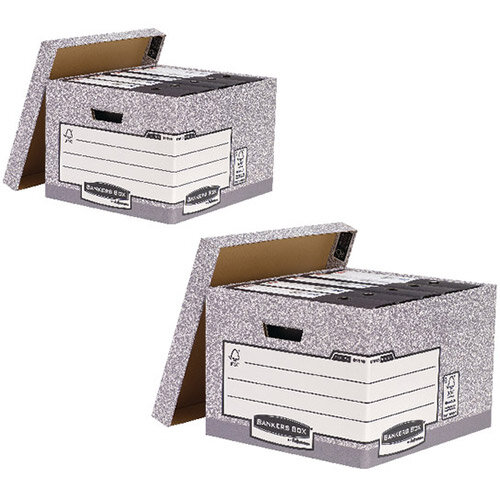 Bankers Large Storage Box Grey 2 Packs of 10 - 20 Boxes for the Price ...