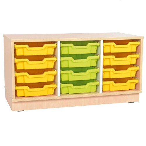 Tray Storage Low Level Cabinet for 12 Shallow Plastic Containers With ...