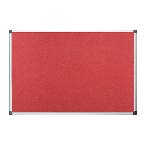 Bi-Office Felt Board 1200 x 900mm Red FA0546170 - Hunt Office Ireland