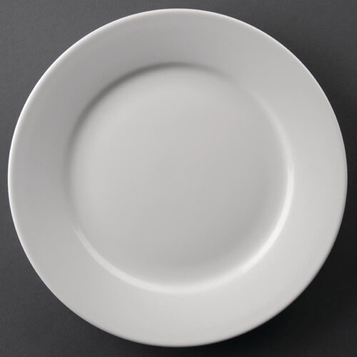 Olympia Athena Wide Rimmed Plates 228mm White (Pack of 12) - HuntOffice.ie