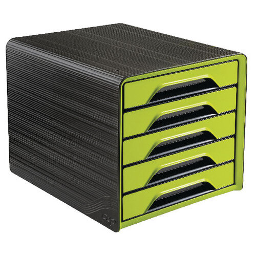 CEP Smoove 5 Drawer Module Black/Green 1071110301 - Hunt Office Ireland