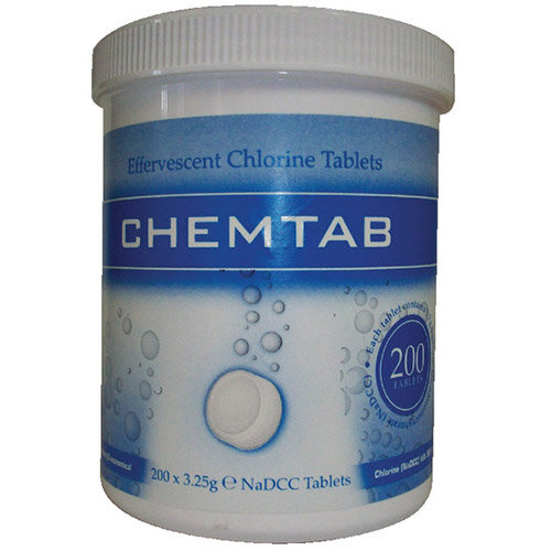 CPD White Chemtab Effervescent Chlorine Tablets Pack of 200 - Hunt ...