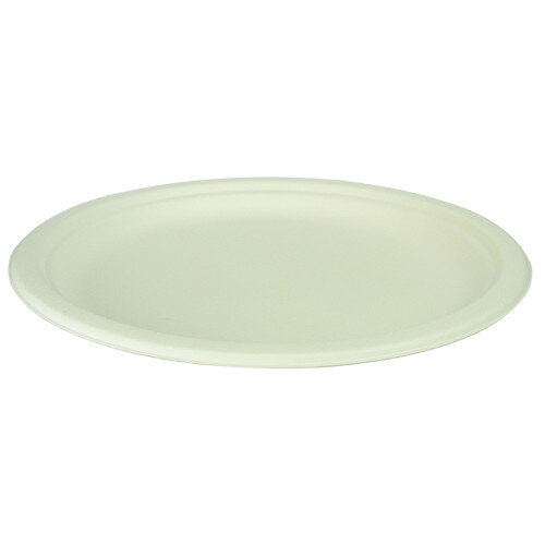 Compostable 9inch Disposable Bagasse Plates Pack of 500 - Hunt Office ...