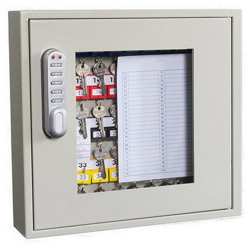 Phoenix Keysure KC0401E 40 Hook Clear View Key Cabinet with Electornic ...
