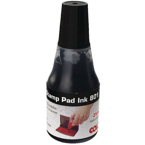 Colop 801 Stamp Pad Ink 25ml Black - Hunt Office Ireland