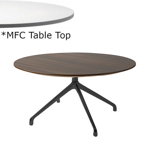 Frovi ERA Round Coffee Table With 4 Star Black Base & MFC Top ...