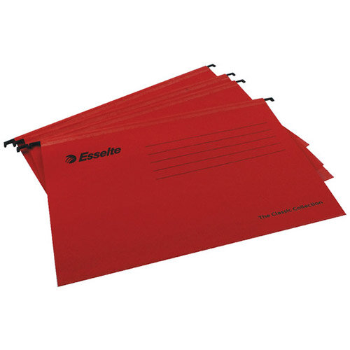 Esselte Red Pendaflex Suspension File A4 Pack of 25 - Hunt Office Ireland