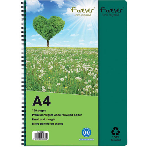 Forever Notebook A4 Green Pack of 5 5901Z - Hunt Office Ireland