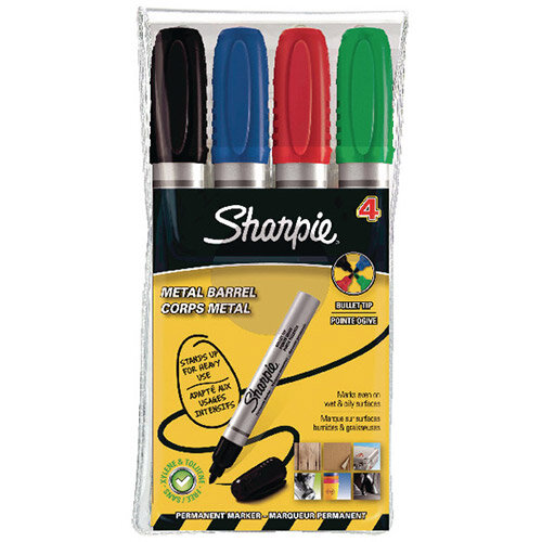 Sharpie Pro Bullet Tip Pack 4 Assorted S0945760 - Hunt Office Ireland