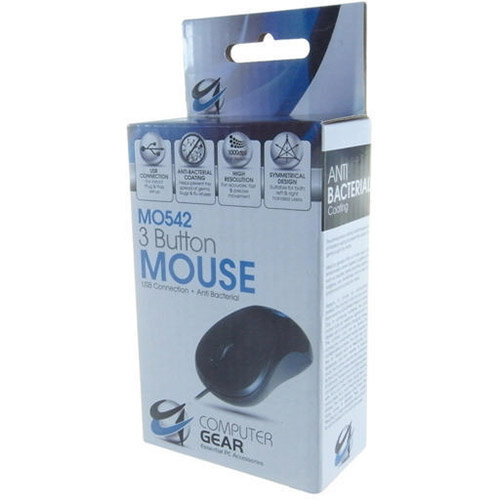 Computer Gear 3 Button Optical Scroll Mouse Black 24-0542 - Hunt Office ...